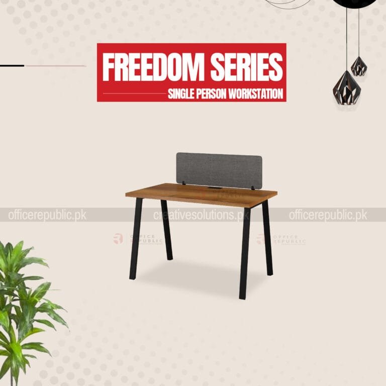 Freedom Single Person linear Workstation without Drawers - Office Furniture