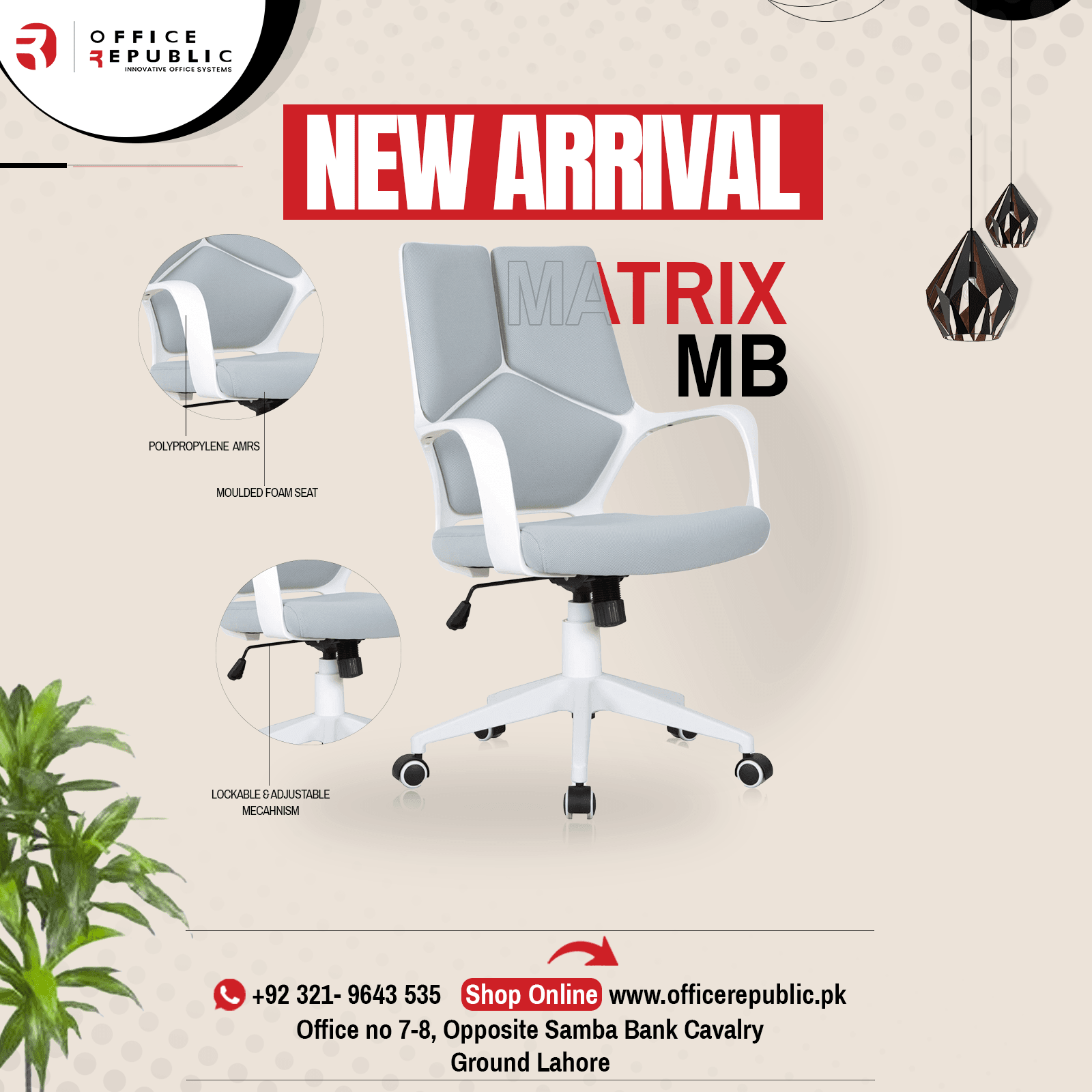 Matrix Mid Back Office Chair - Office Furniture