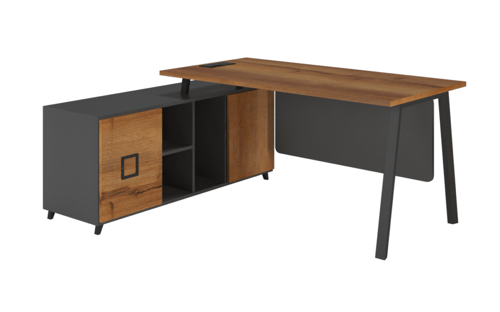 Freedom Manager Table with Siderack - OfficeRepublic Furniture Store Lahore