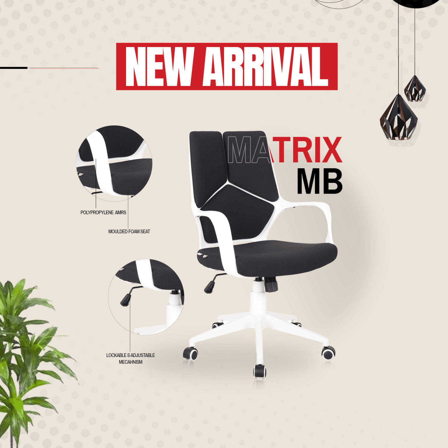 Matrix Mid Back Office Chair - OfficeRepublic Furniture Store Lahore