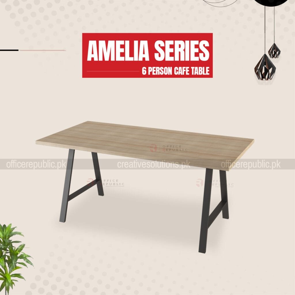 Amelia Series 6 Person Café Table - OfficeRepublic Furniture Store Lahore